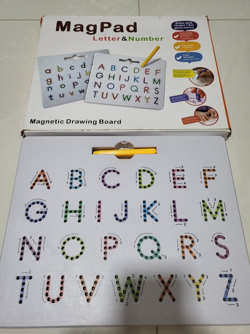 Magnetic alphabet pad, Babies & Kids, Infant Playtime on Carousell
