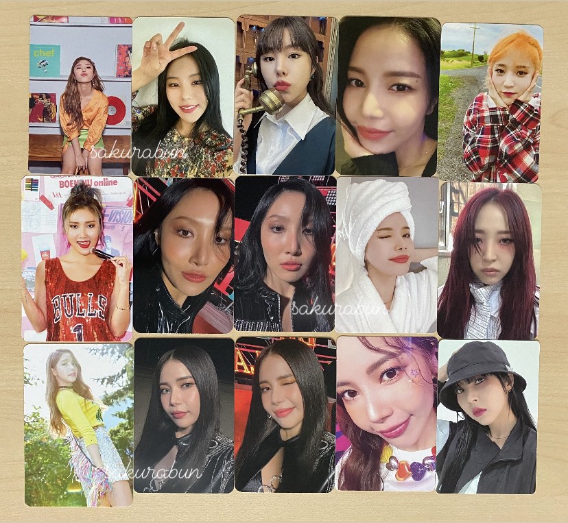 Mamamoo Wheein Solar Moonbyul Hwasa photocards fanclub purple waw dmc ...