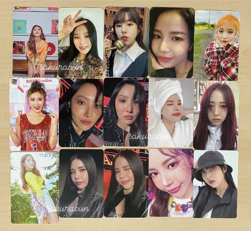 Mamamoo Wheein Solar Moonbyul Hwasa photocards fanclub purple waw dmc ...
