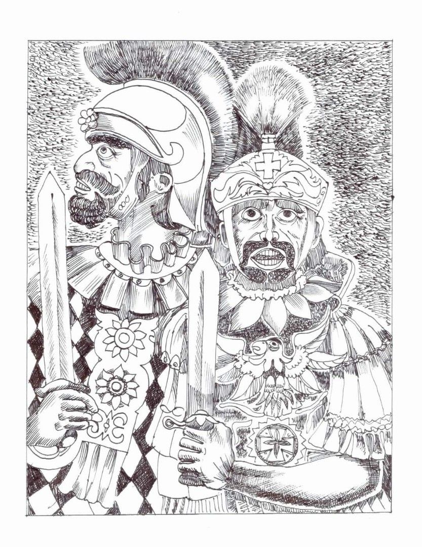 Manuel Rodriguez Sr. Moriones (1982) sketch + study on Carousell