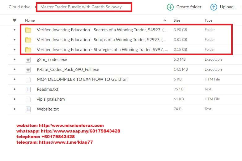 Master Trader Bundle with Gareth Soloway (Total size: 10.88 GB Contains: 3 folders 104 files ...