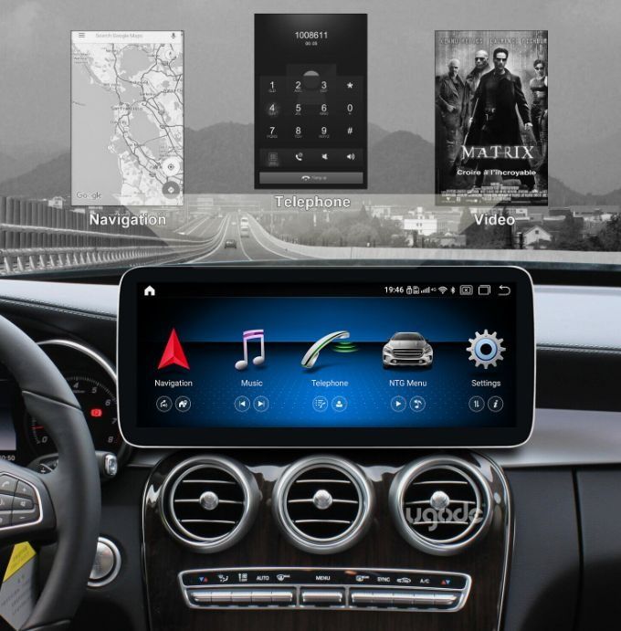 Mercedes 12 inch Android Player, Car Accessories, Accessories on Carousell