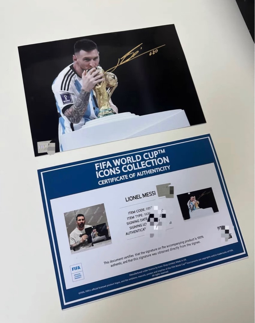 Messi signed a poster in Argentina, Hobbies & Toys, Toys & Games on ...