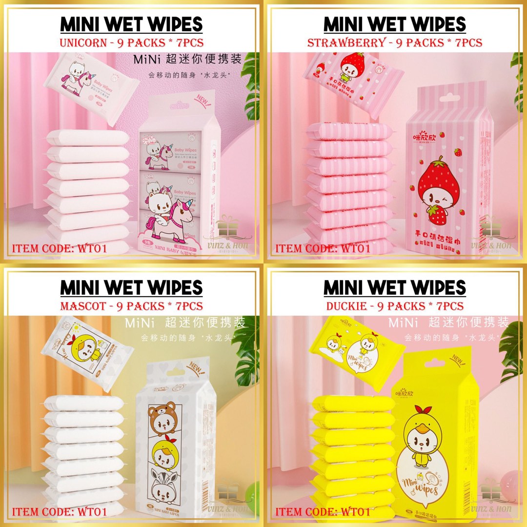 Mini Wet Wipes, Babies & Kids, Bathing & Changing, Diapers & Baby Wipes ...