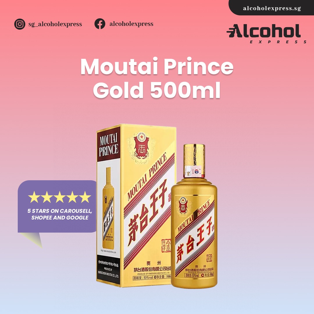 Moutai Prince Gold 500ml, Food & Drinks, Alcoholic Beverages on Carousell