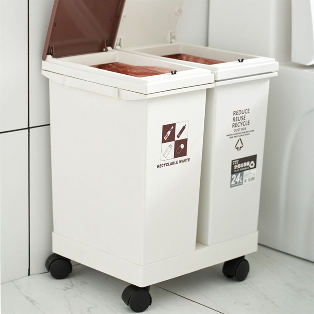 Movable Compartment Dustbin - Trash Bin / Rubbish Bin / Garbage ...