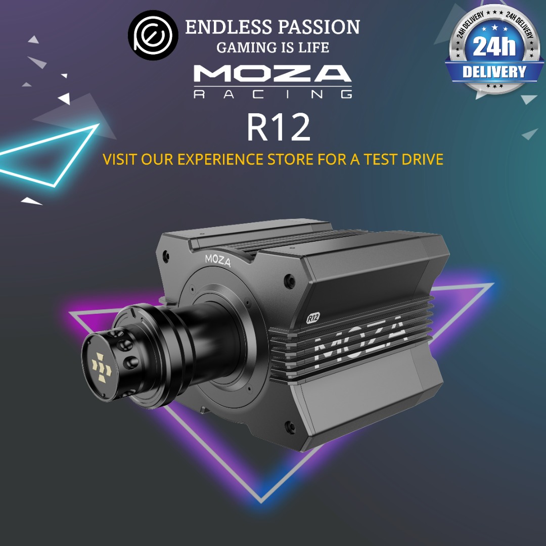 MOZA R12 Wheel Base - PM FOR SPECIAL PRICE (PRE-ORDER), Video Gaming ...