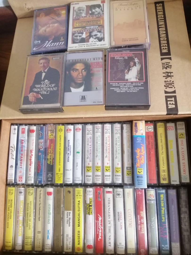 music cassettes with storage racks, Audio, Other Audio Equipment on ...
