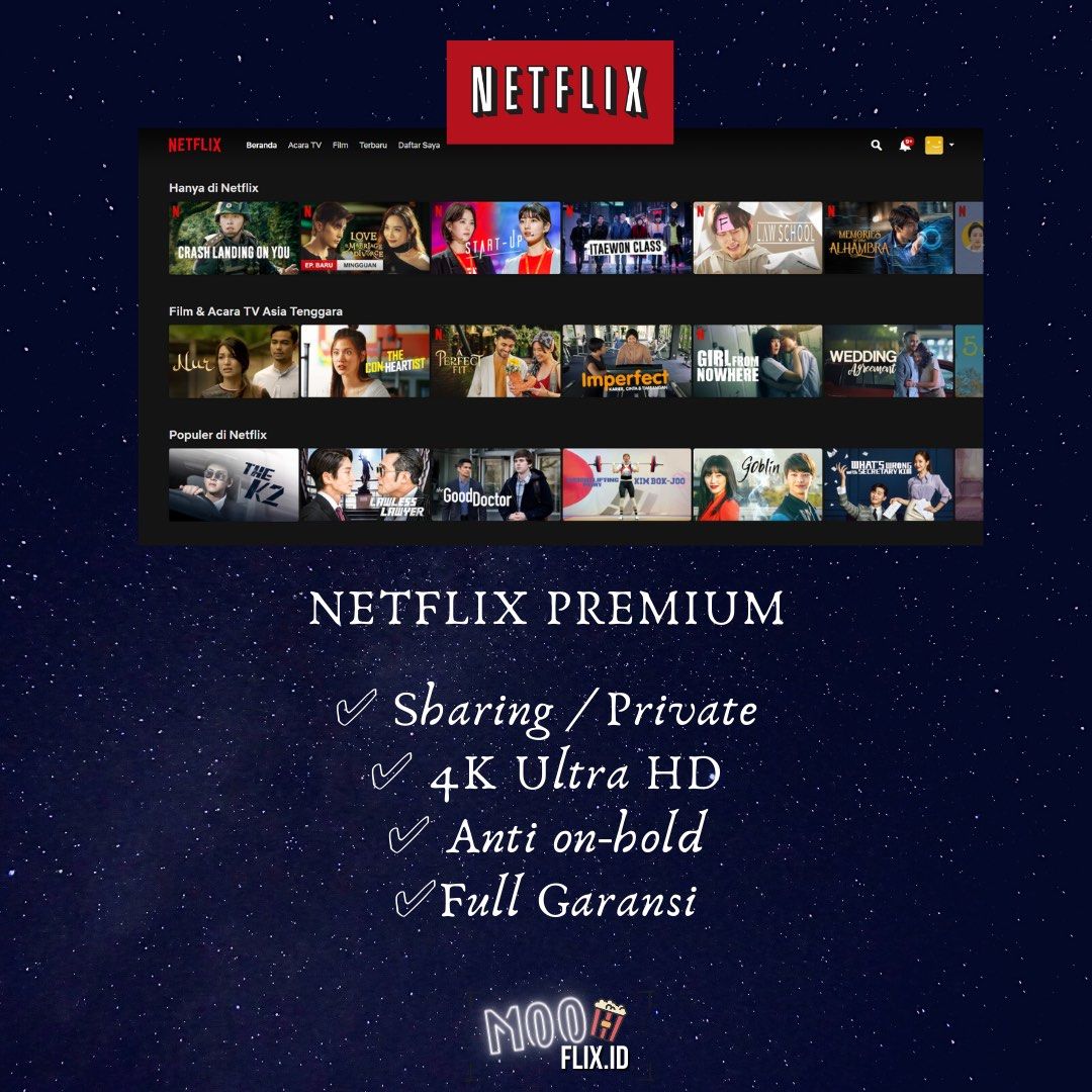 Netflix premium sharing and private murah trusted full garansi ...