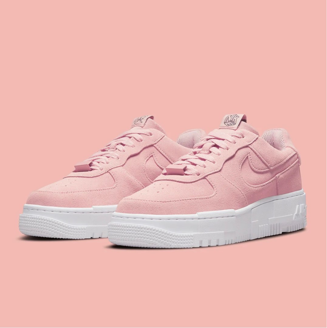 Nike Air Force 1 Pixel Pink Suade On Carousell