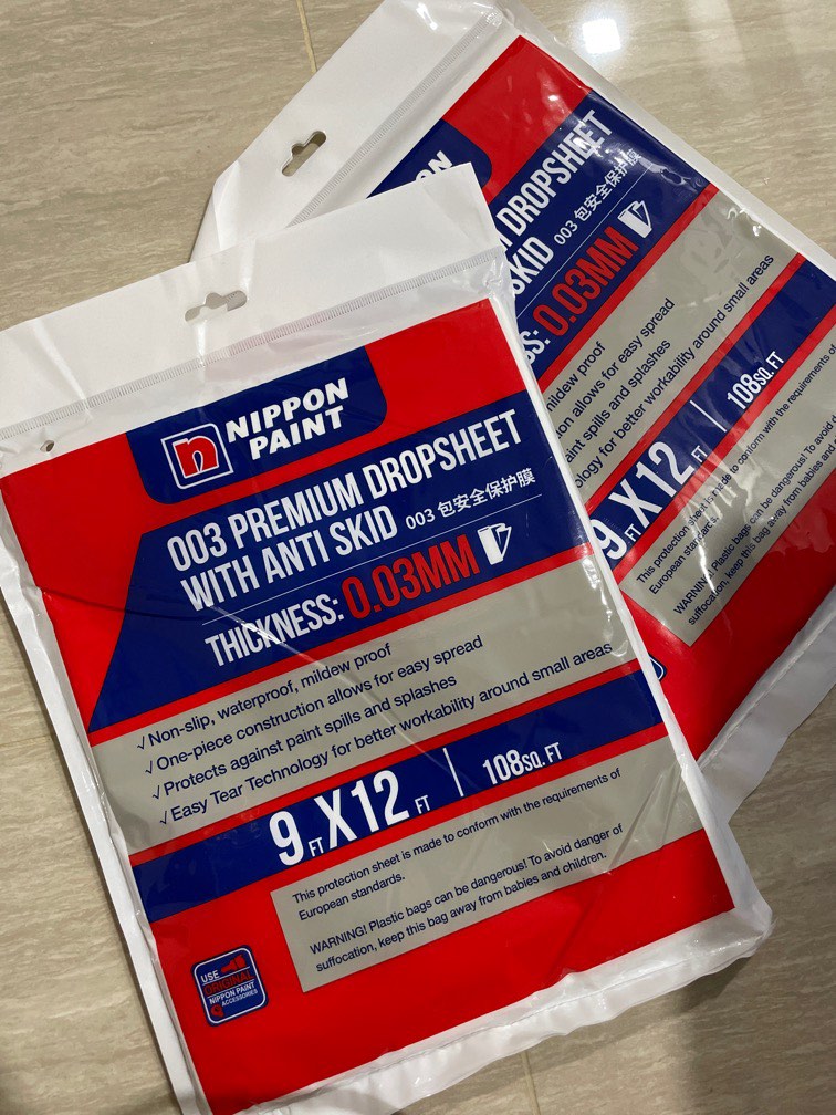 Nippon Paint DropSheet, Furniture & Home Living, Cleaning & Homecare ...