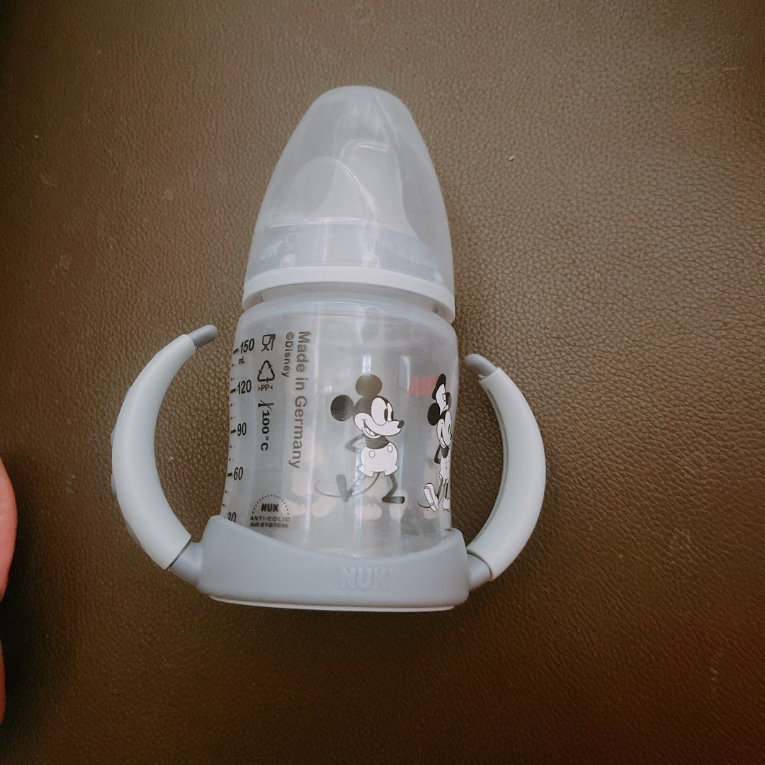 Nuk limited edition 150ml mickey mouse learner training bottle, Babies ...