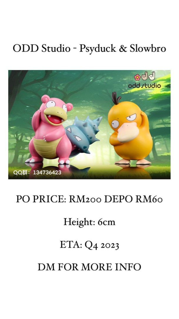 ODD Studio - Psyduck & Slowbro, Hobbies & Toys, Toys & Games on Carousell