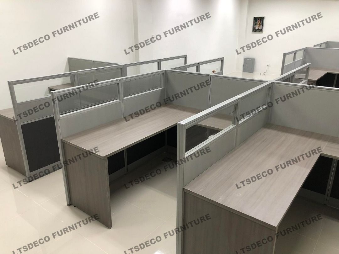 OFFICE PARTITION CALL CENTER TABLE MODULAR OFFICE FURNITURES on Carousell