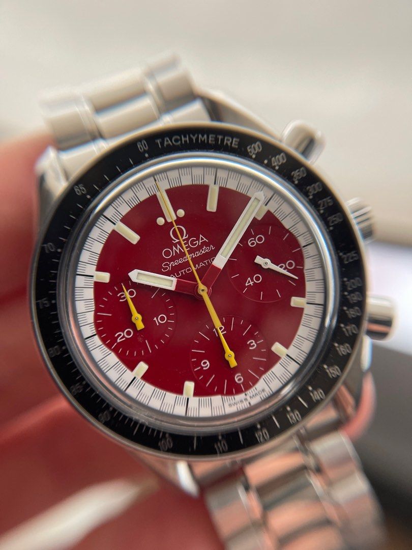 Omega speedmaster Reduced Michael Schumacher Ferrari red 3510.61.00 ...