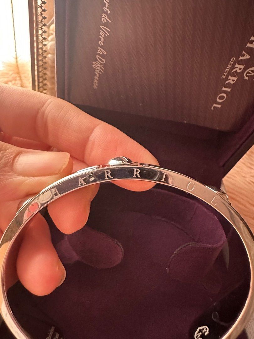Original Charriol Rotonde Screw Design Steel Open Bangle for Men on ...