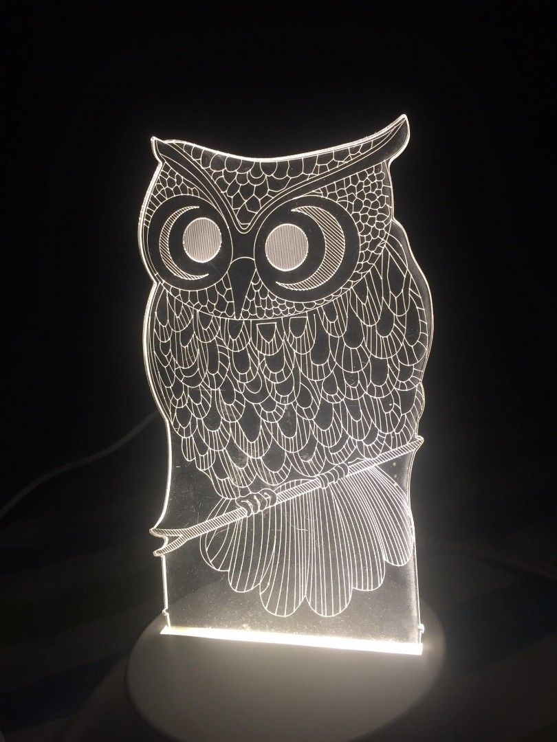 Owl Led Light Lamp on Carousell