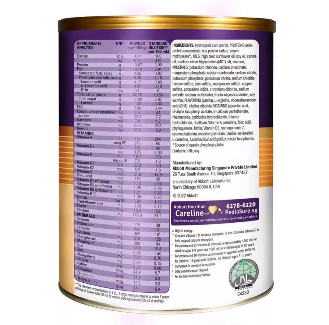 Pediasure vanilla 1.6kg, Babies & Kids, Nursing & Feeding, Breastfeeding & Bottle Feeding on ...