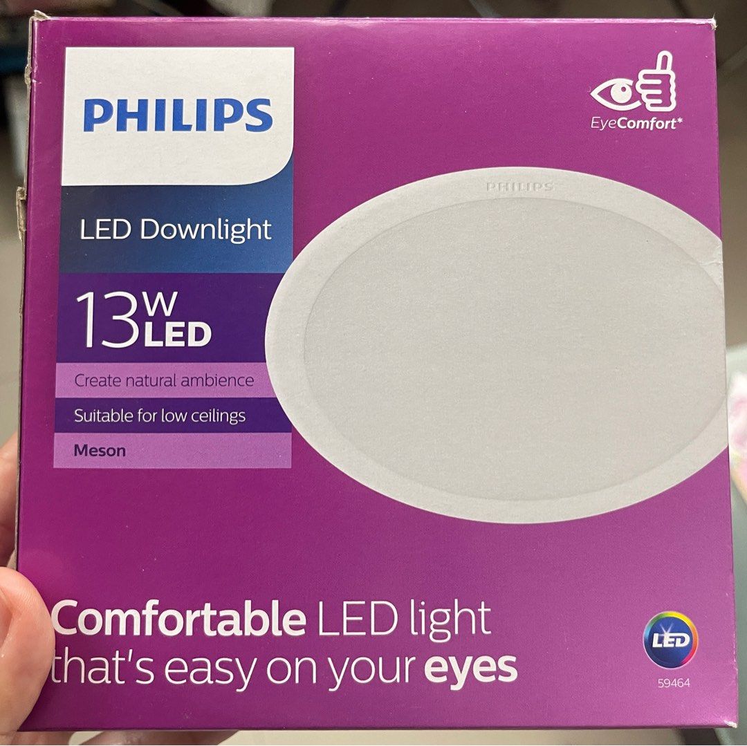 Philips LED Downlight 13W Cool White 4K 960 Lumen, Furniture & Home ...