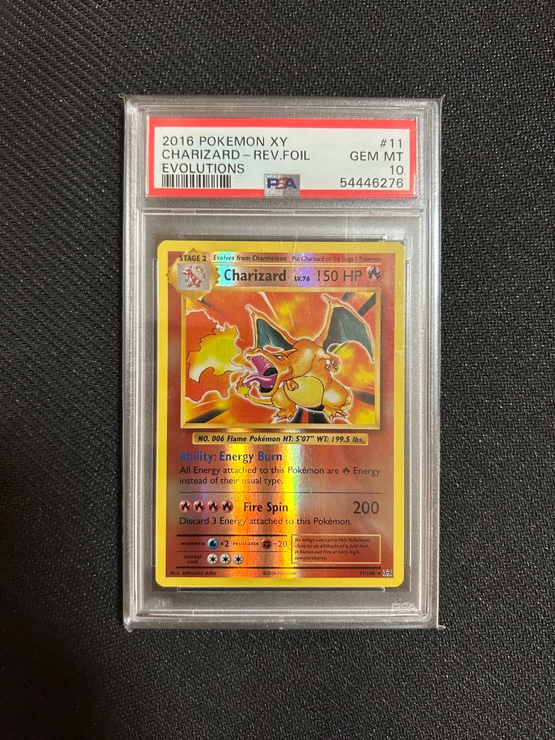 Pokemon Charizard Reverse Holo #11 XY Evolutions PSA 10, Hobbies & Toys, Toys & Games on Carousell