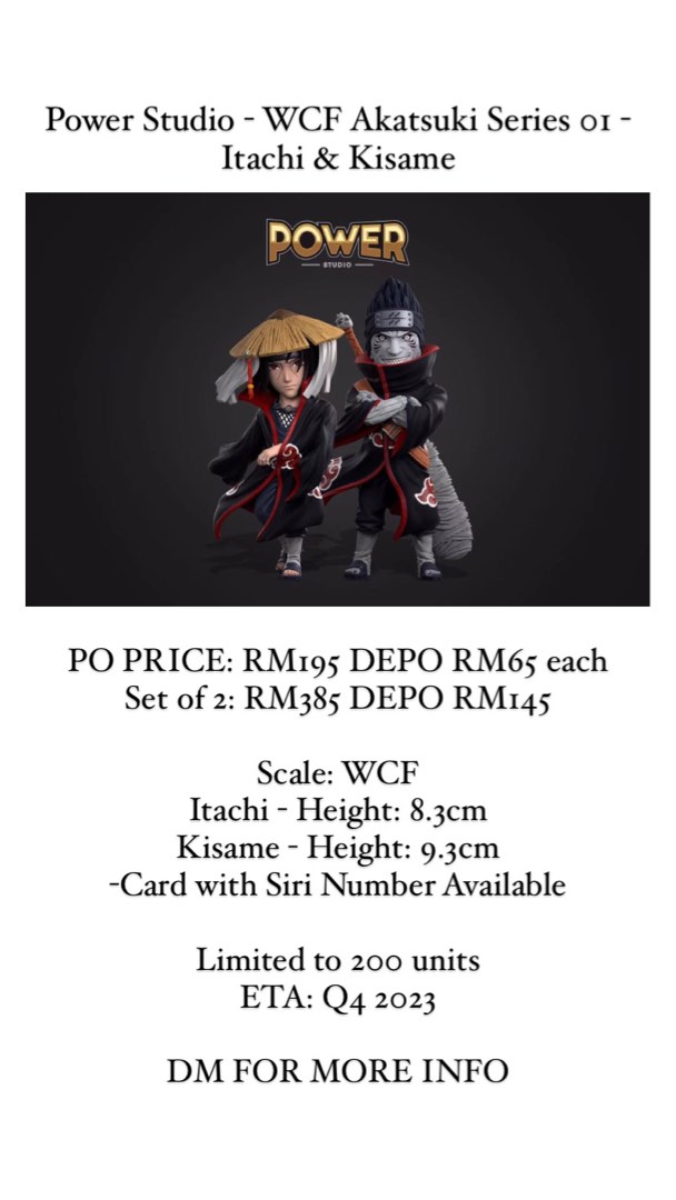 Power Studio - WCF Akatsuki- Itachi & Kisame, Hobbies & Toys, Toys ...