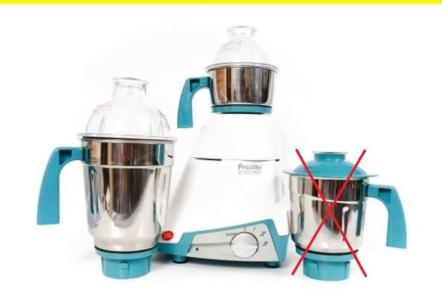 Preethi Eco Chef 600-Watt Mixer Grinder, 家庭電器, 廚房電器, 榨汁機及攪拌機 - Carousell