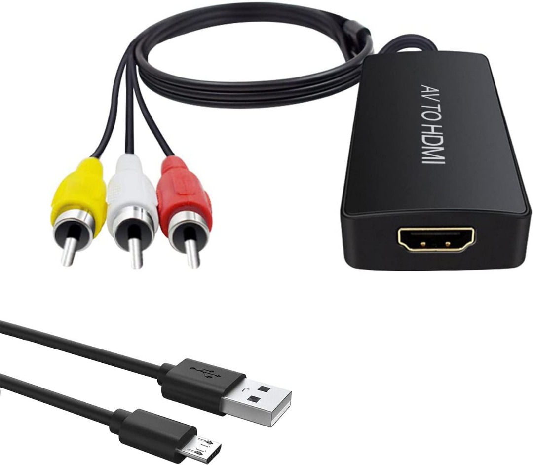 RCA to HDMI Converter, Composite to HDMI Converter, AV to HDMI Adapter ...