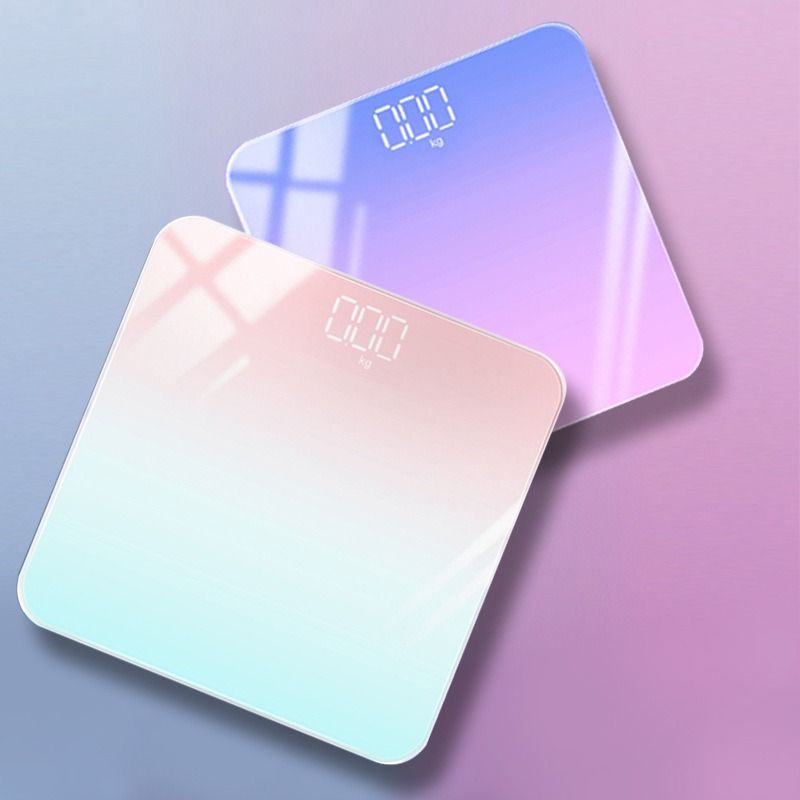 Rechargeable Digital Body Scale Electronic Bathroom Glass Weight Scale ...