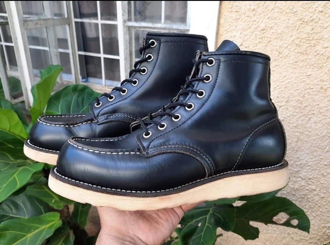 Red Wing 8179 Black Moc Toe Redwing, Men's Fashion, Footwear, Boots on ...