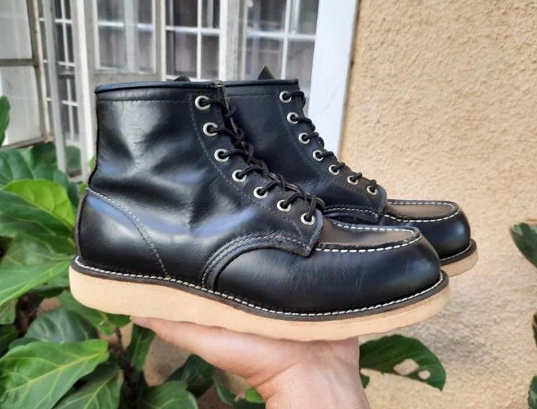 Red Wing 8179 Black Moc Toe Redwing, Men's Fashion, Footwear, Boots on ...