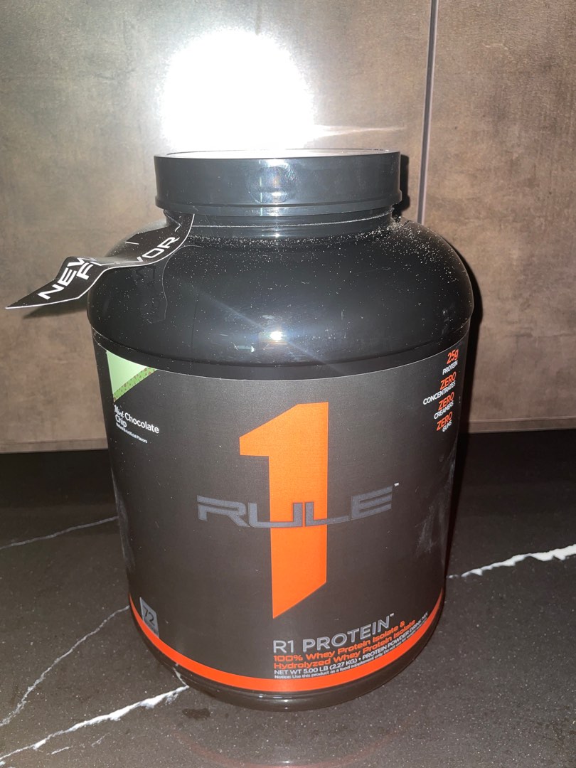 Rule One Protein 100% Super Pure Whey Isolate mint chocolate chip ...