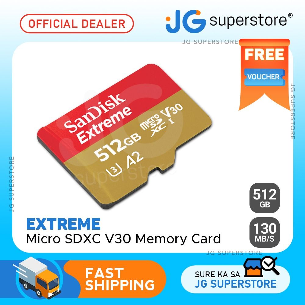 SanDisk Extreme 128GB 512GB 1TB Micro SD Card SDXC UHS-I A2 V30 with 160mb/s - 190mb/s Transfer ...