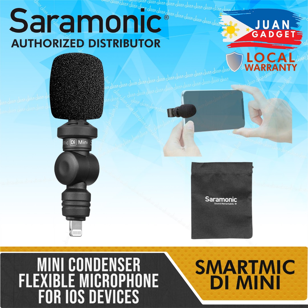 Saramonic SmartMic Di Mini Condenser Flexible Microphone Lightning Type ...