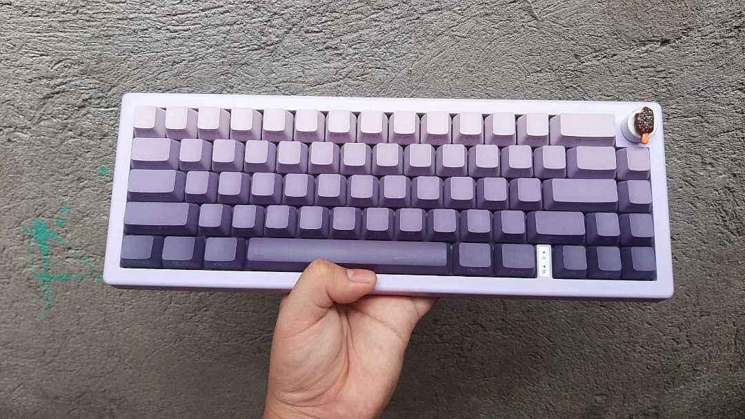 [SELLING] ESC66 Purple + Purple Gradient OEM PBT Side glow / XDA Korean ...