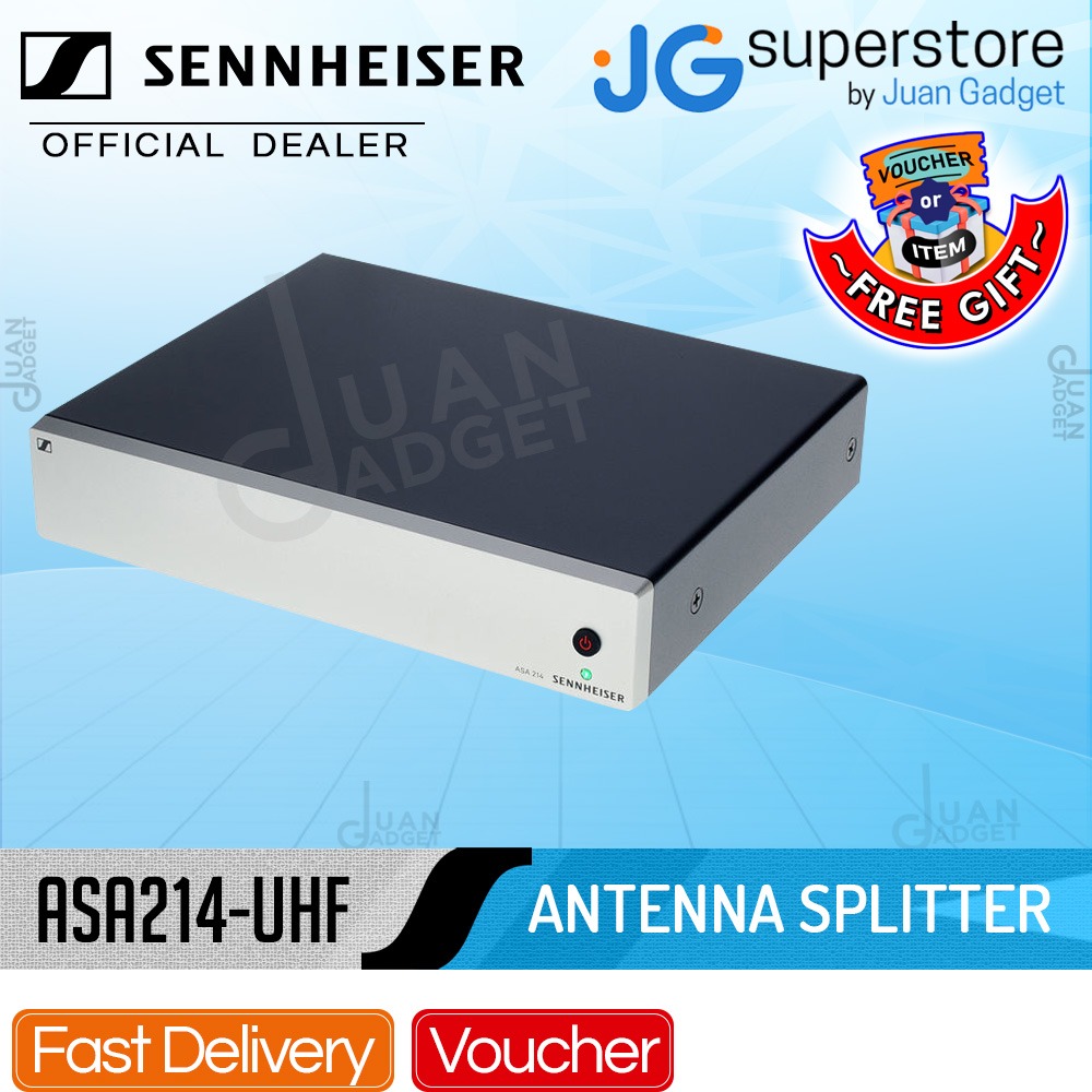 Sennheiser ASA 214-UHF Active Antenna Splitter 470MHz - 870 MHz UHF with Full Metal Housing 8 ...