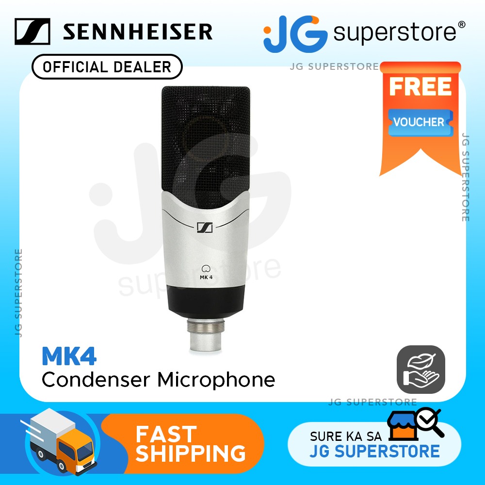 Sennheiser MK 4 Large Diaphragm with 24k Gold-Plated for Vocal Studio Recording, Instruments and ...