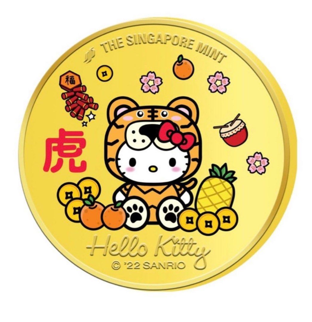 Singapore Mint Sanrio Hello Kitty Zodiac Tiger 24K Gold-Plated ...