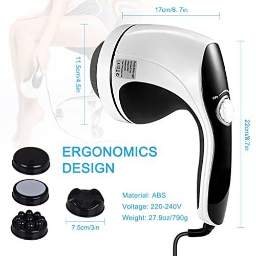 Electric Handheld Massager Deep Tissue - Portable Muscle Body Hand ...