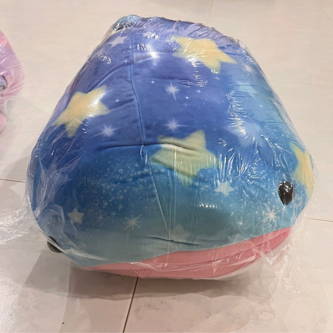 Super Large 55cm Starry Blue Purple Mochi Whale Jinbetan Jinbee San Star Starry Plush Plushy ...