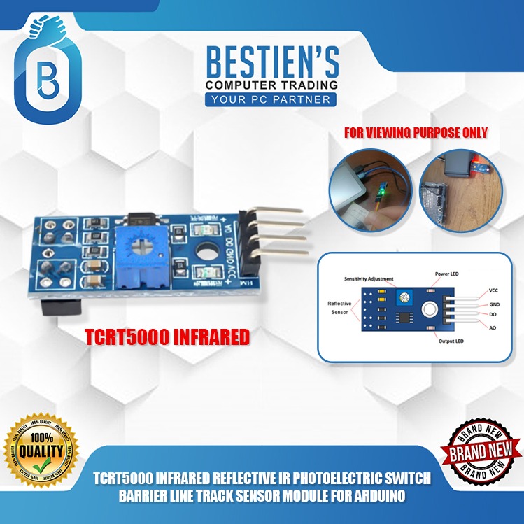 TCRT5000 INFRARED REFLECTIVE IR PHOTOELECTRIC SWITCH BARRIER LINE TRACK ...