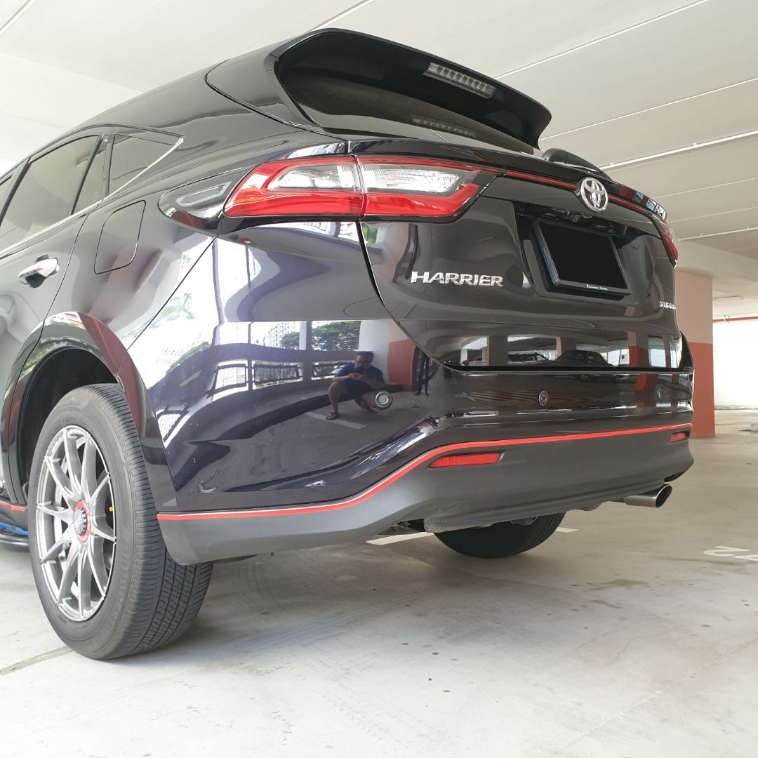 Toyota Harrier Bumper line stickers - Authentic Red 3M Reflective Tape ...