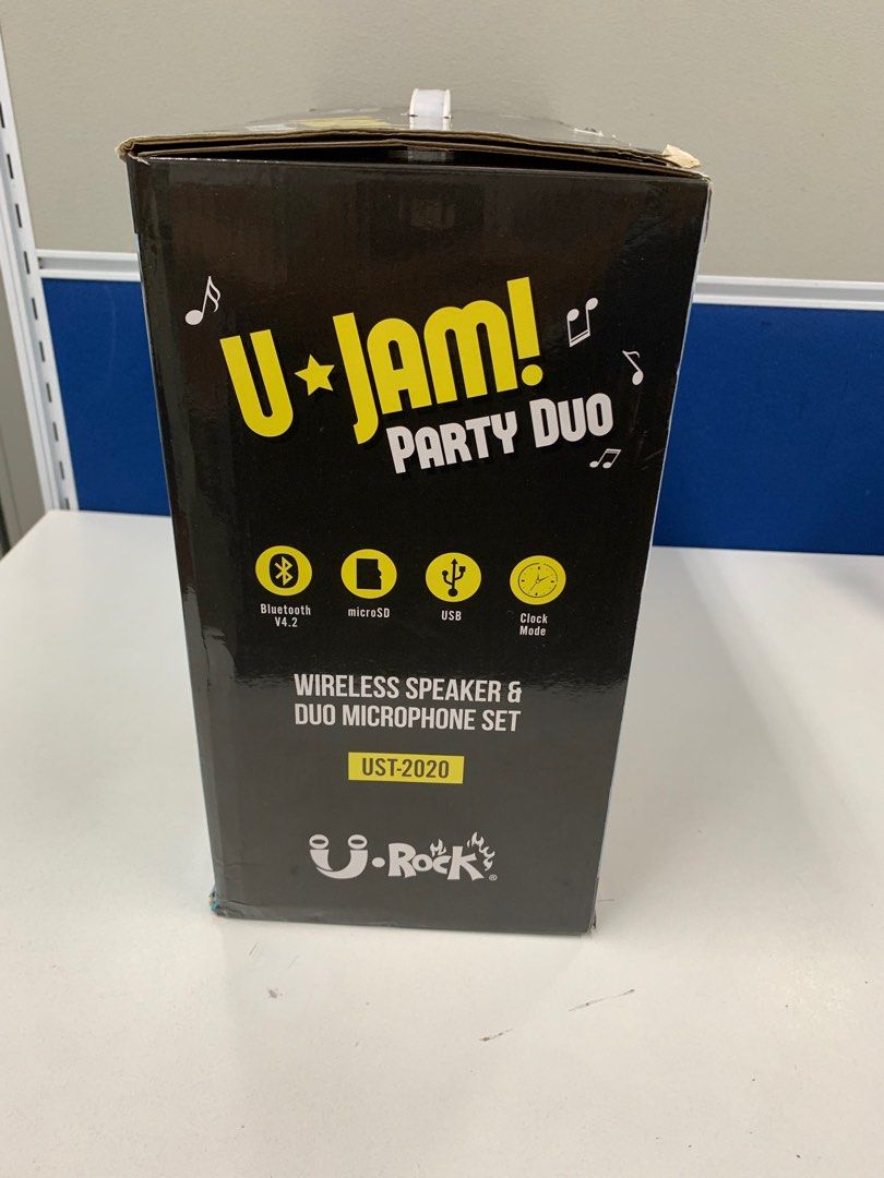 U Rock U*Jam Party Duo Wireless Speaker & Duo Microphone Set, Audio ...
