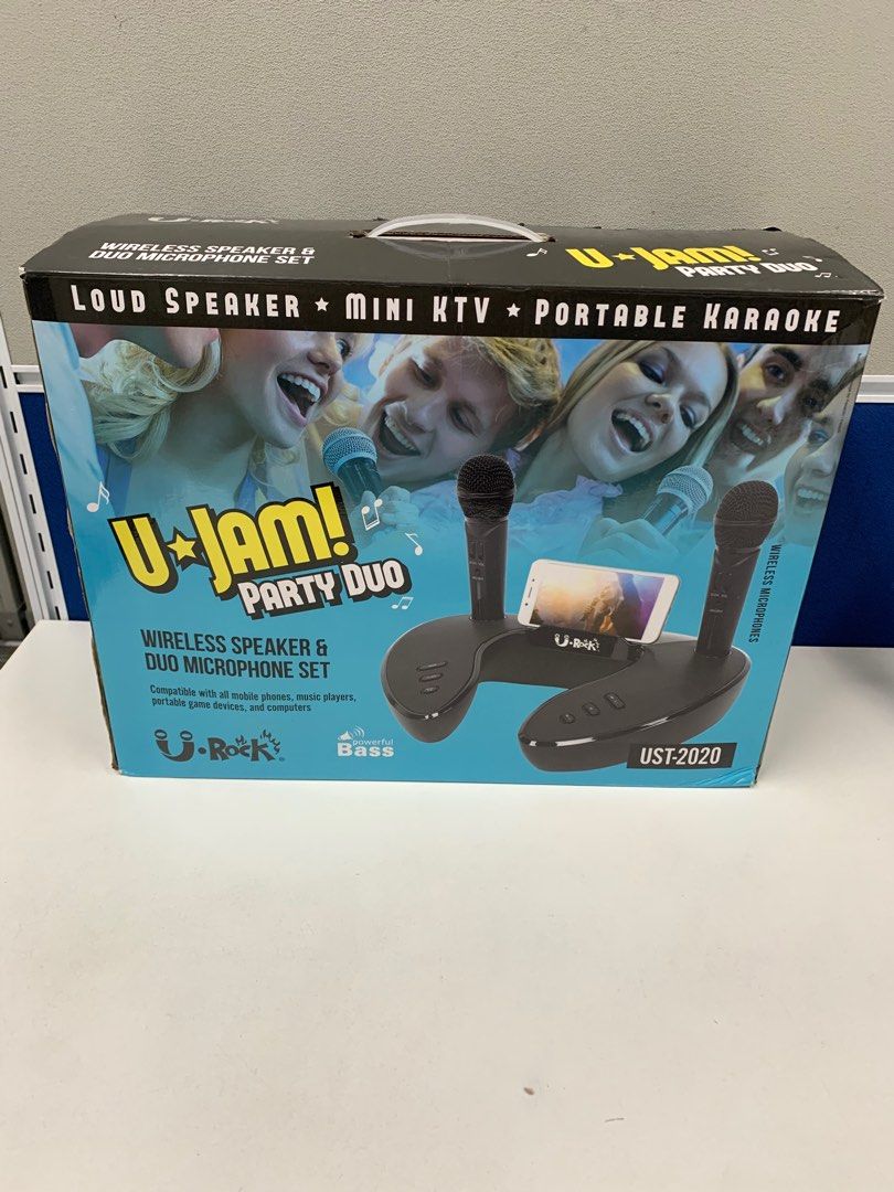 U Rock U*Jam Party Duo Wireless Speaker & Duo Microphone Set, Audio ...