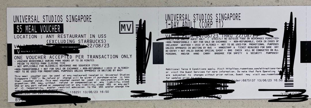 USS ticket, Tickets & Vouchers, Local Attractions & Transport on Carousell