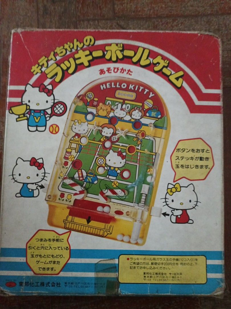 Vintage Hello Kitty Tennis Pinball Toy, Hobbies & Toys, Memorabilia ...
