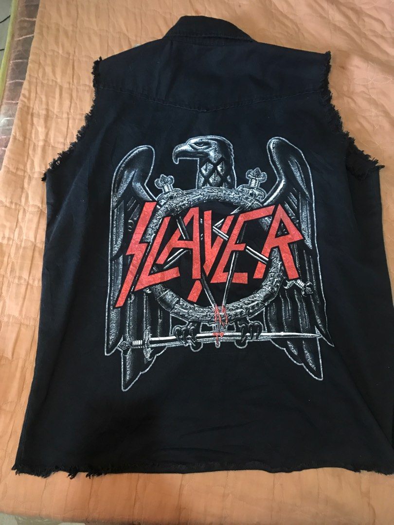 VINTAGE SLAYER VEST, Men's Fashion, Tops & Sets, Vests on Carousell