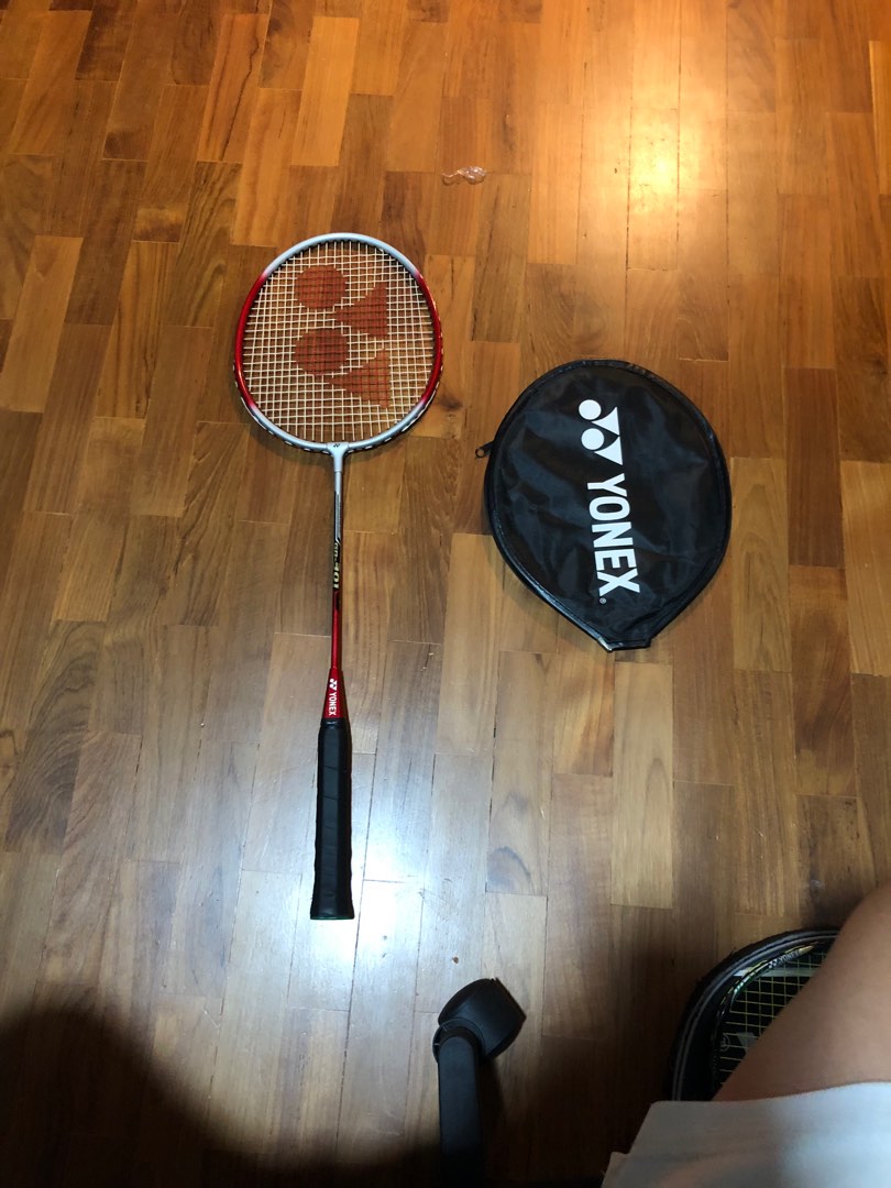 Yonex GR 301 Aluminum Strung Badminton Racquet(Red) with Head Cover ...
