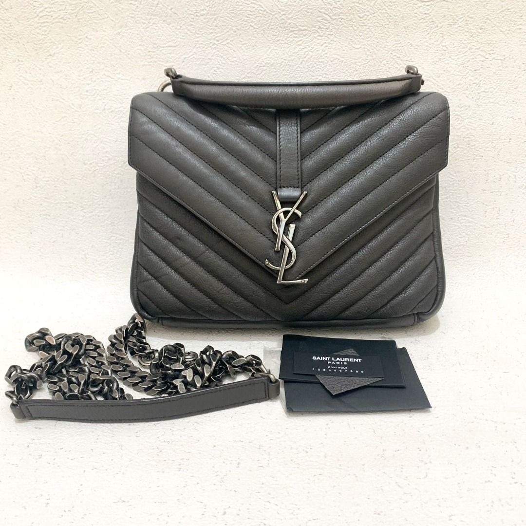 YSL College Dark Grey SHW (strap booklet, no DB) sz 24x17x5cm - 2016 ...