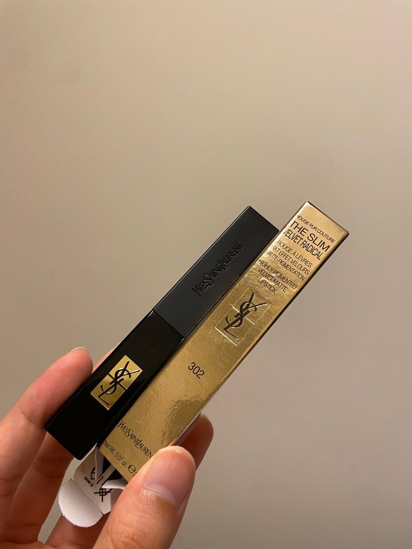 YSL YVES SAINT LAURENT The Slim Velvet Radical Lipstick 302 2g, Beauty & Personal Care, Face ...