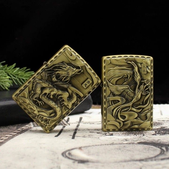 Zippo type mythical creature kerosene lighter, Furniture & Home Living ...